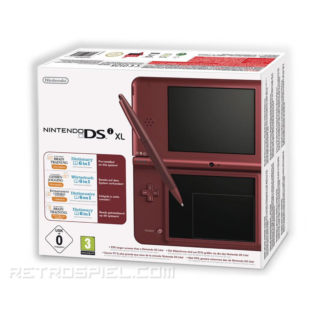Nintendo DSi XL Konsole bordeauxrot (UTL-001) - Nintendo DS, 189,00