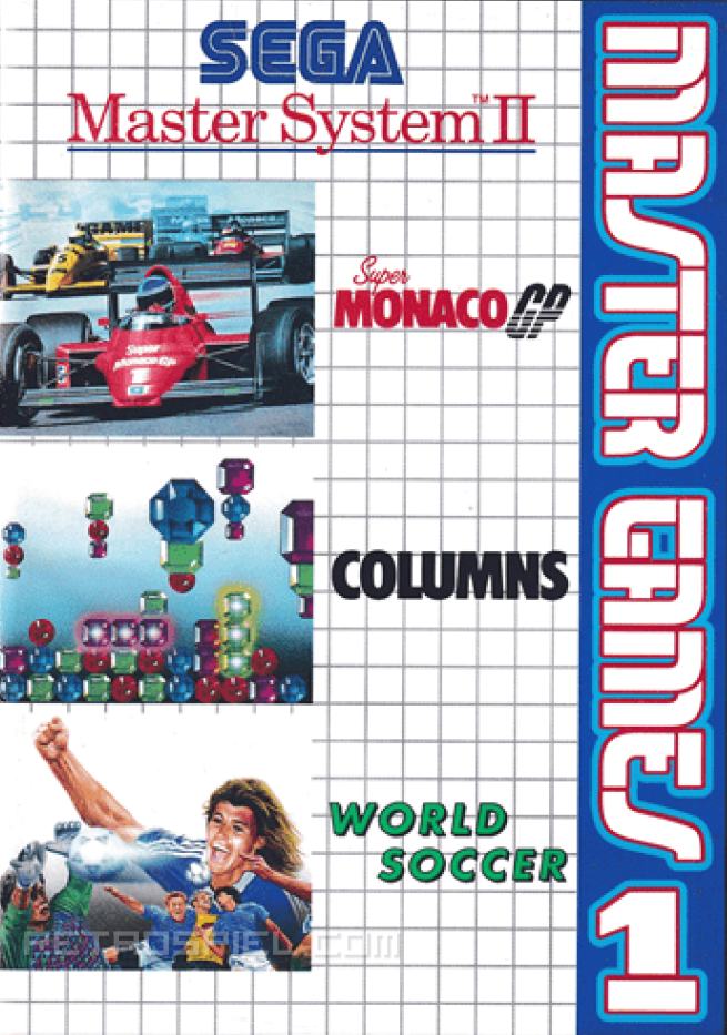 Master Games 1 (Super Monaco GP, Columns, World Soccer) - Sega Master ...